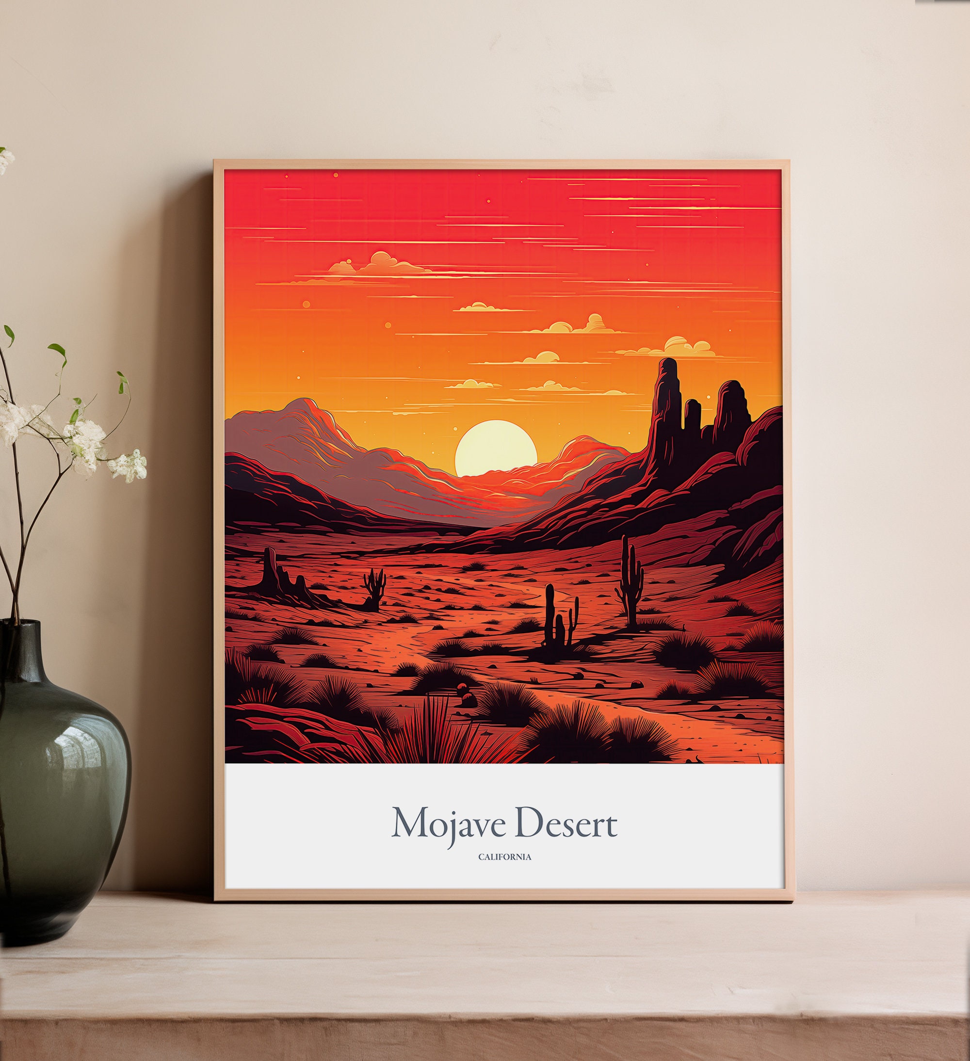Mojave Desert Print Mojave Desert Poster Mojave Desert Gift California ...
