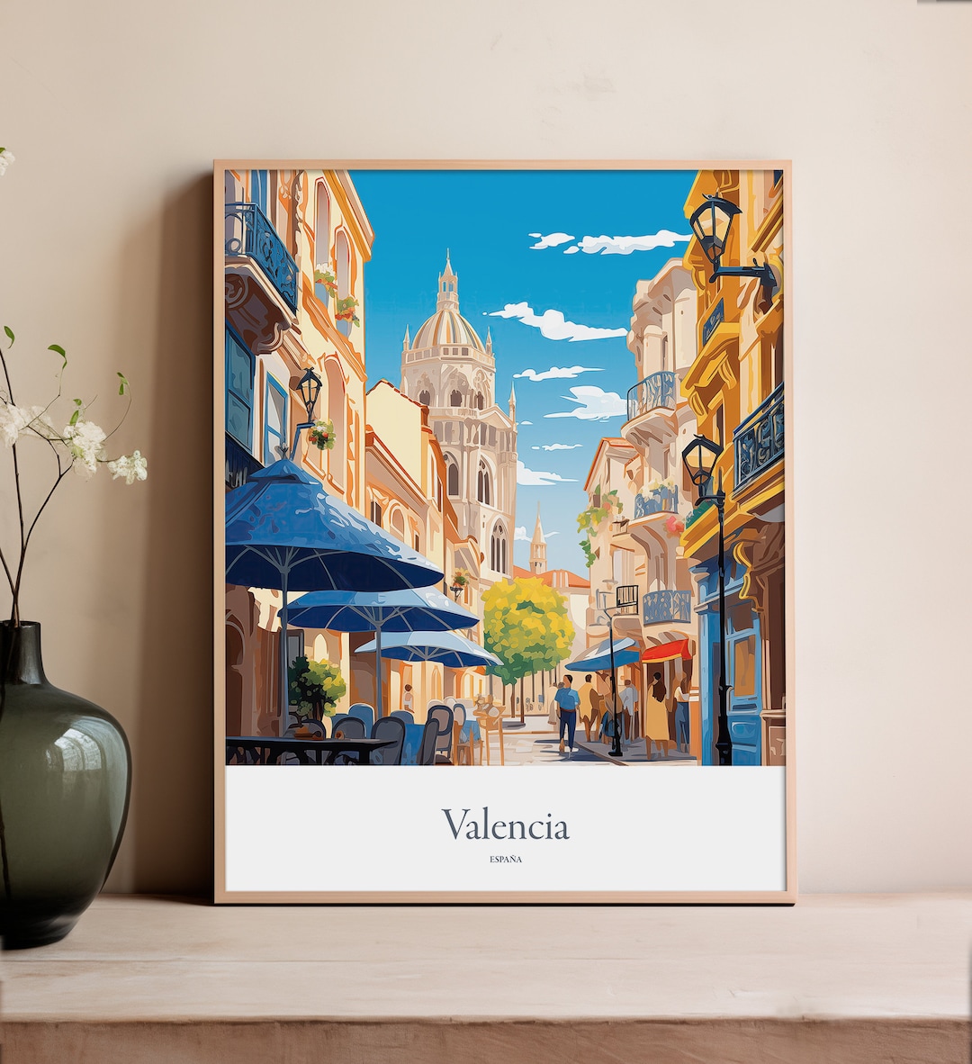 Valencia Print Valencia Poster Valencia Gift Spain Souvenir Valencia ...