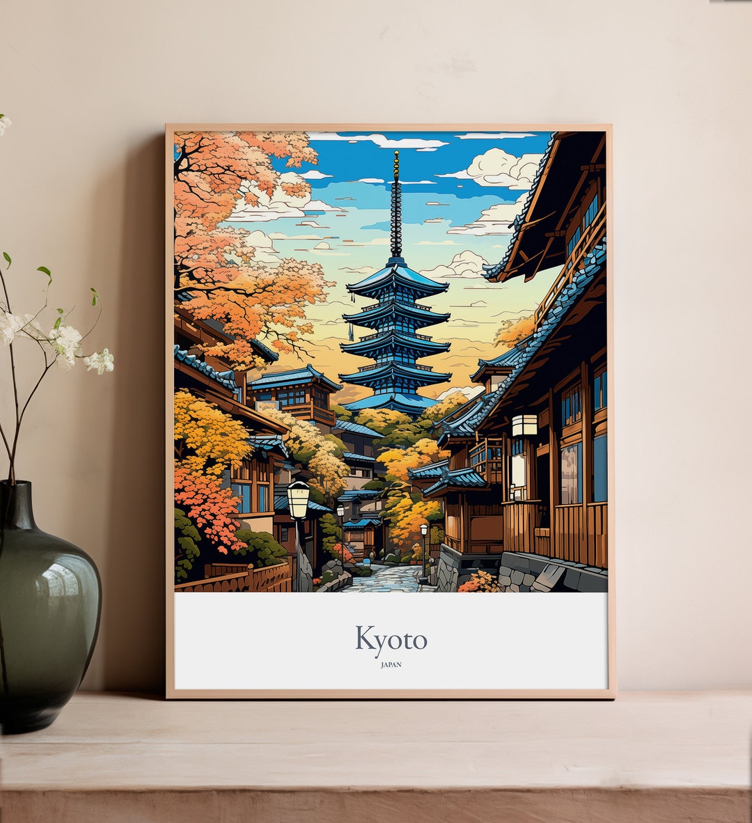 Kyoto Print Kyoto Poster Kyoto Gift Japan Souvenir Kyoto Wall Art Kyoto Travel Poster - Etsy