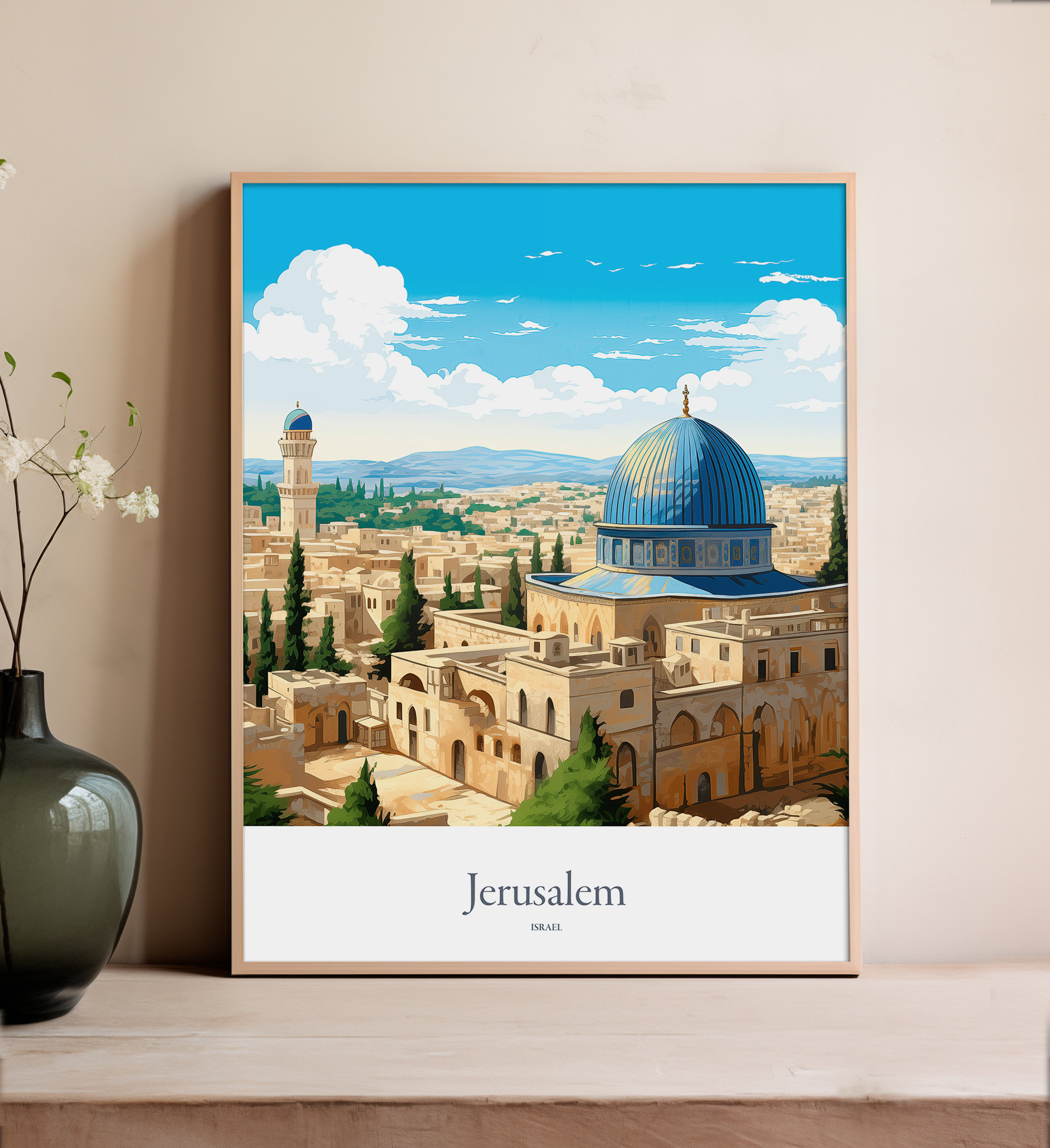Jerusalem Print Jerusalem Poster Jerusalem Gift Israel - Etsy