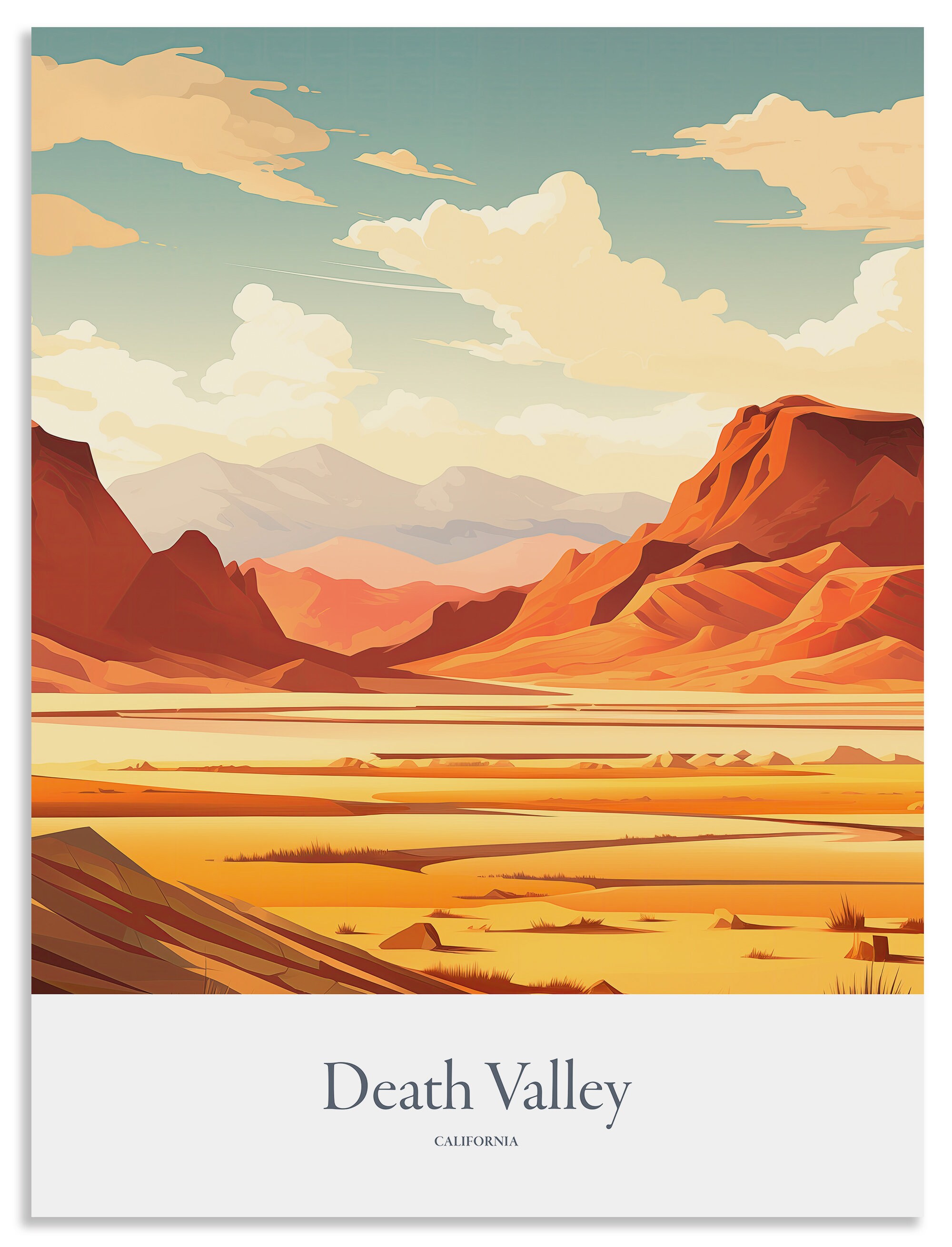 Death Valley Print Death Valley Poster Death Valley Gift California ...
