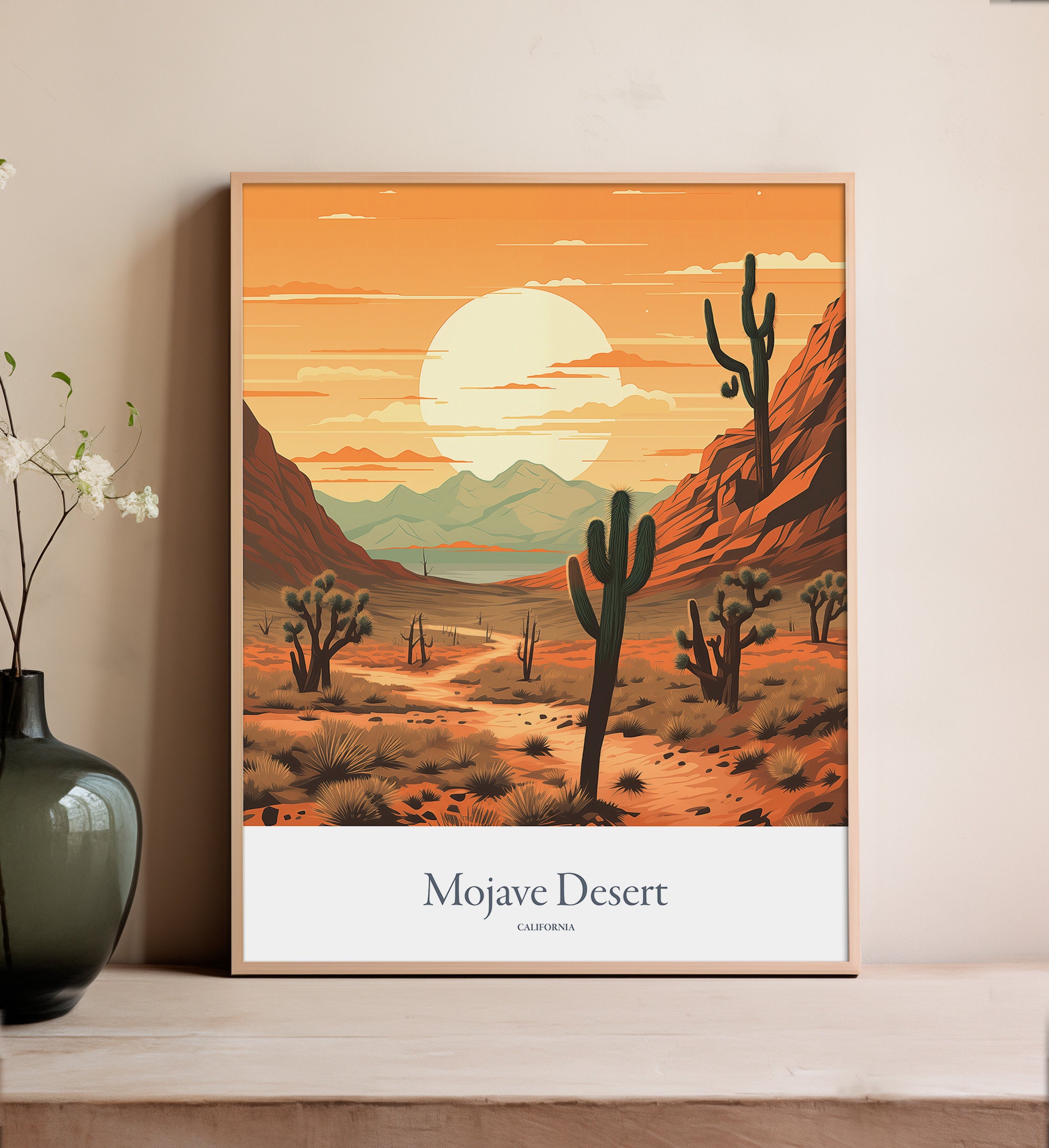 Mojave Desert Print Mojave Desert Poster Mojave Desert Gift California ...