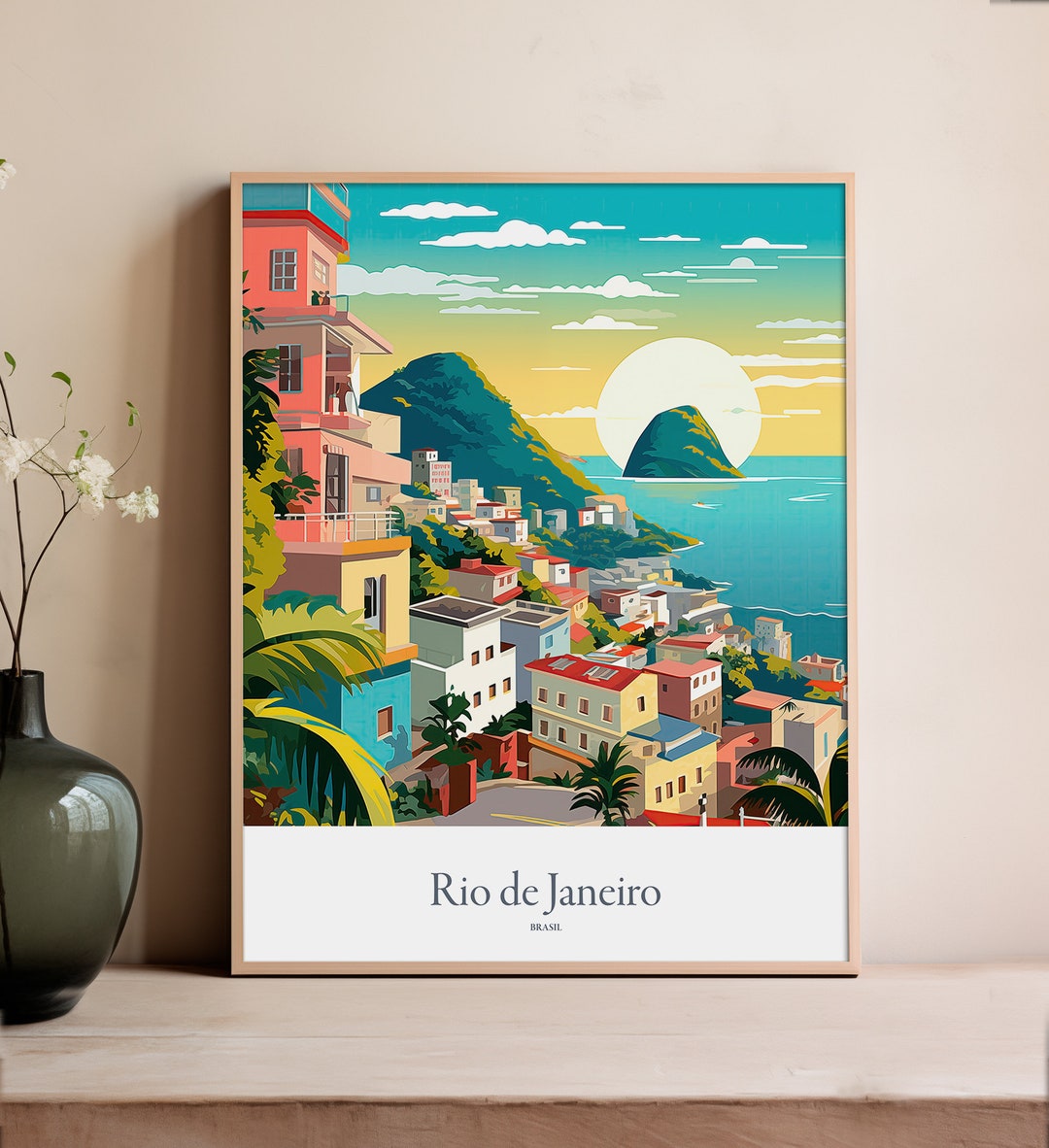 Rio De Janeiro Print Rio De Janeiro Poster Rio De Janeiro Gift Brazil ...