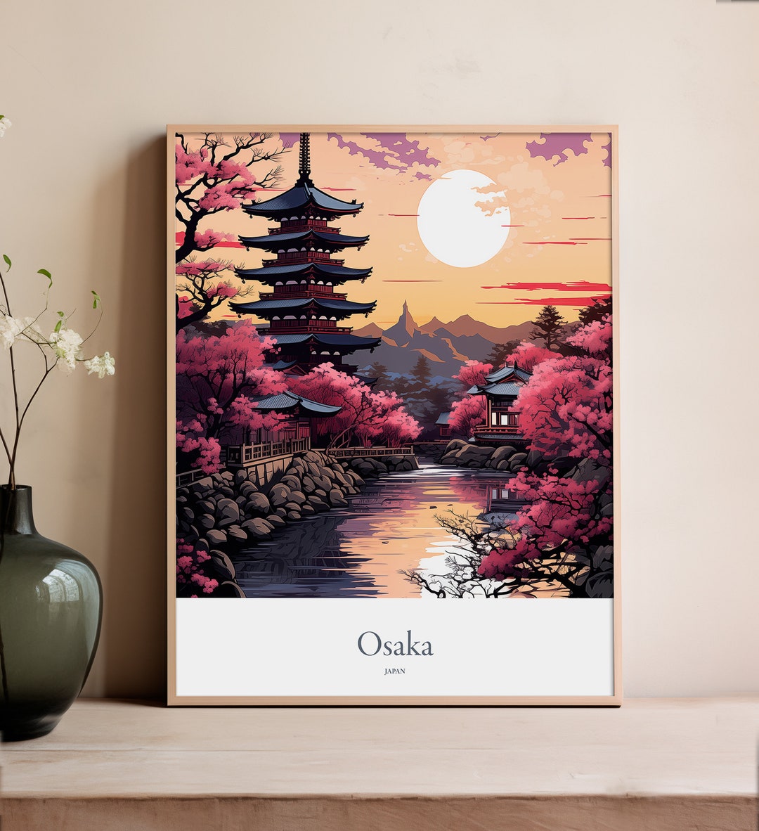Osaka Print Osaka Poster Osaka Gift Japan Souvenir Osaka Wall Art Osaka ...
