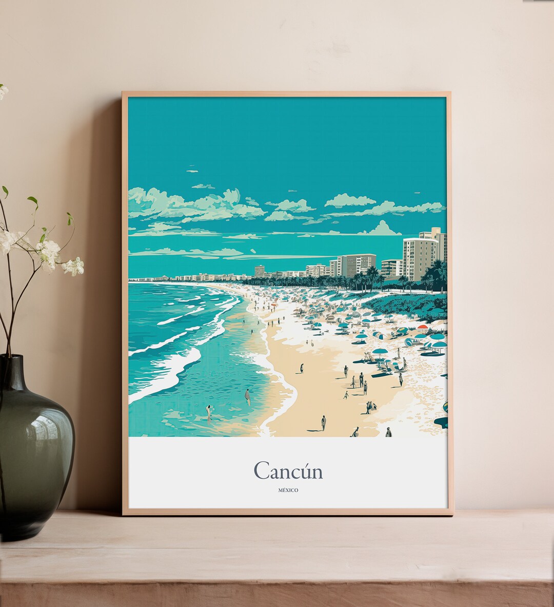 Cancún Print Cancún Poster Cancún Gift México Souvenir Cancún Wall Art ...