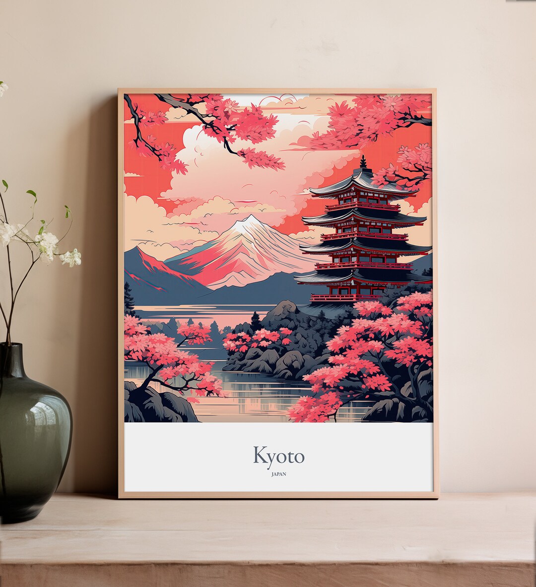 Kyoto Print Kyoto Poster Kyoto Gift Japan Souvenir Kyoto Wall Art Kyoto Travel Poster - Etsy