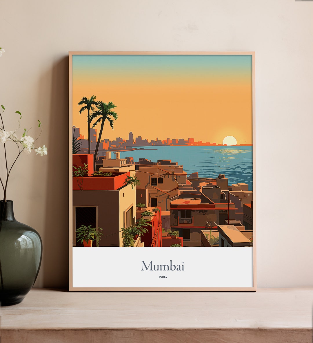 Mumbai Print Mumbai Poster Mumbai Gift India Souvenir Mumbai Wall Art ...