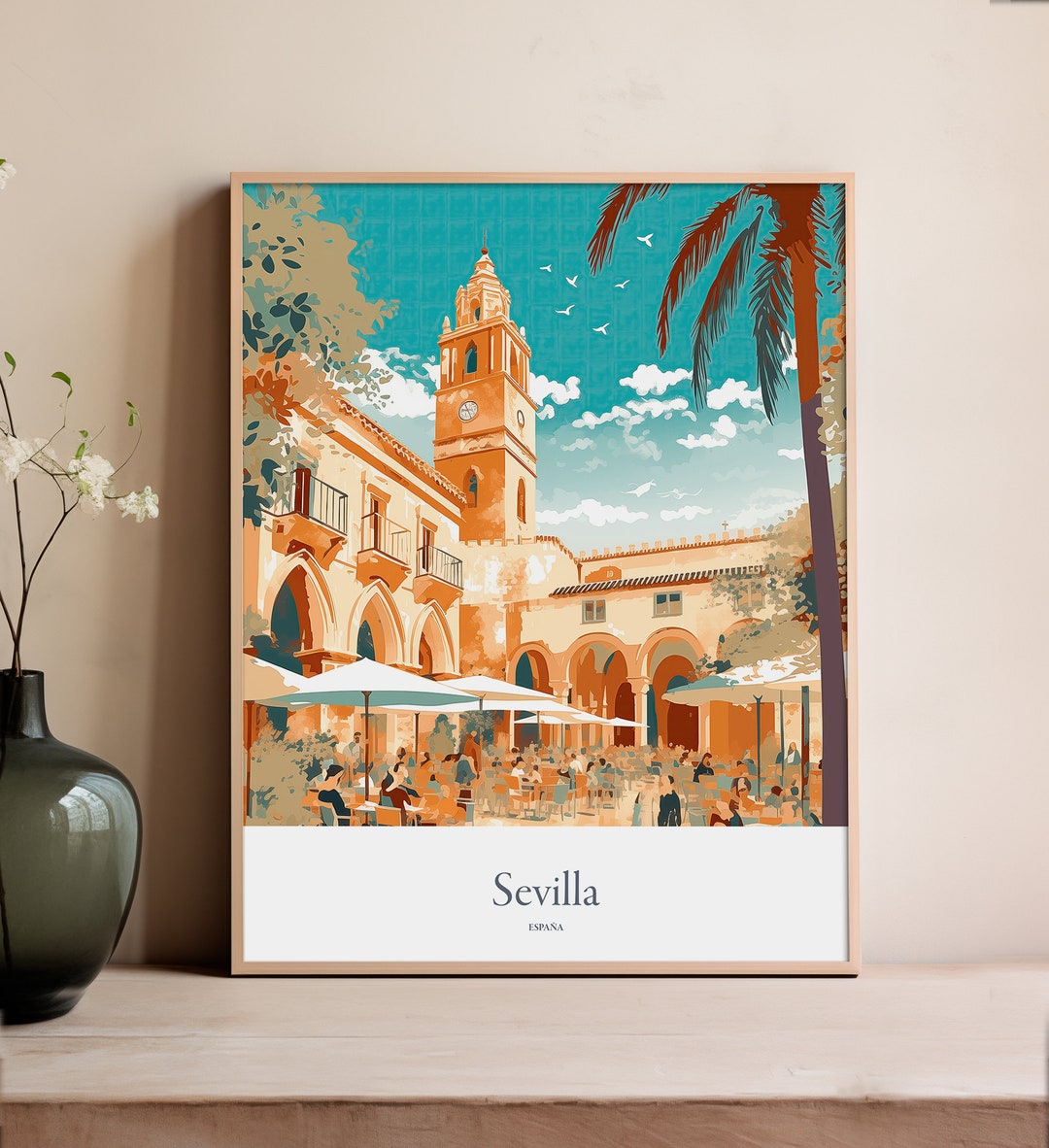 Seville Print Seville Poster Seville Gift Spain Souvenir Seville Wall ...
