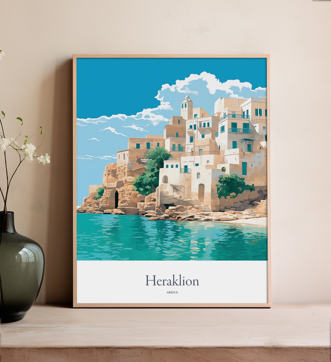Heraklion Print Heraklion Poster Heraklion Gift Greece Souvenir ...