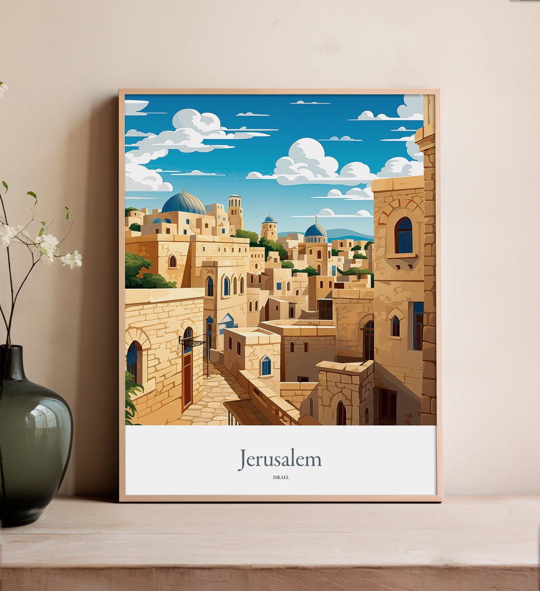 Jerusalem Print Jerusalem Poster Jerusalem Gift Israel - Etsy