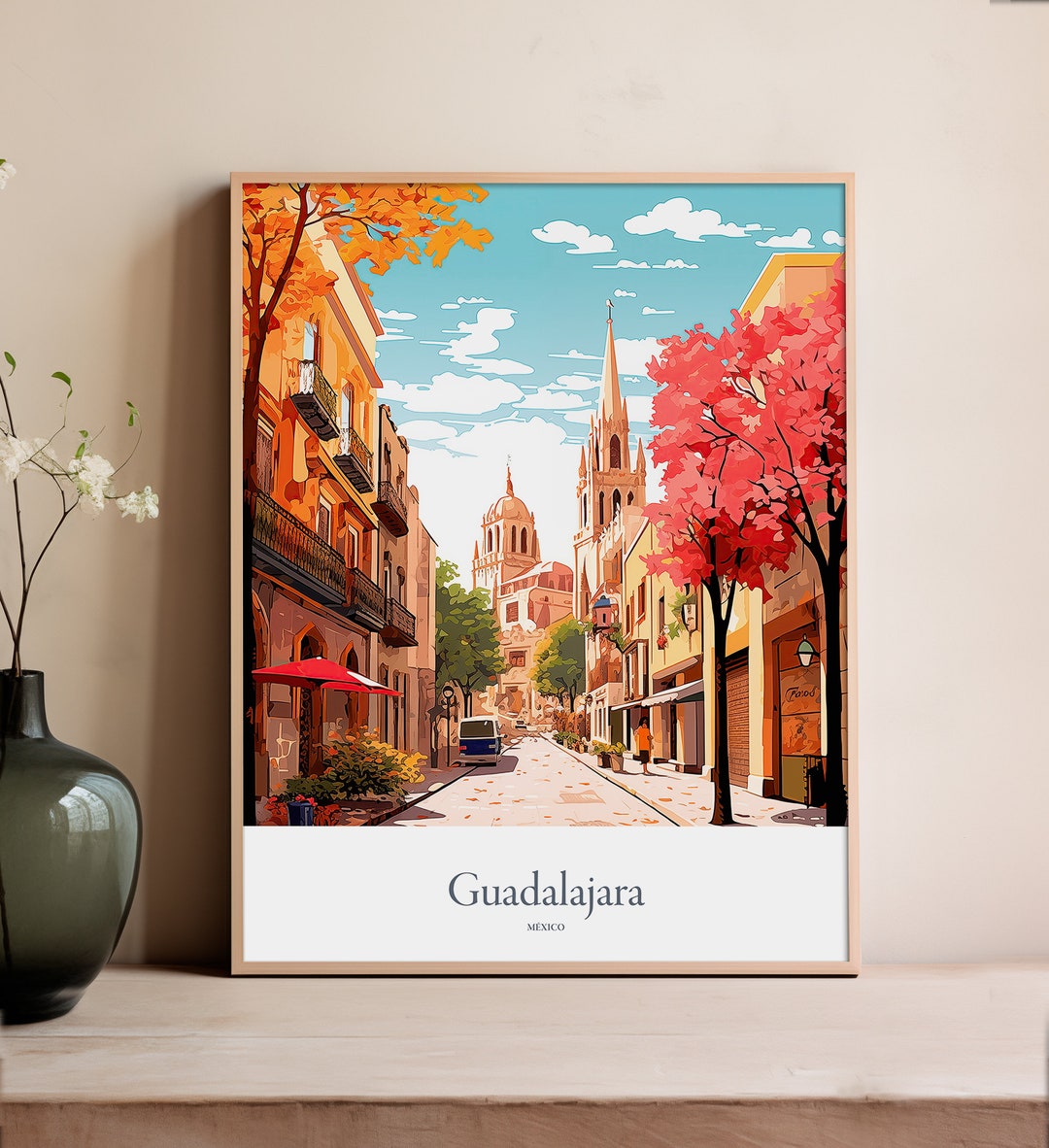Guadalajara Print Guadalajara Poster Guadalajara Gift Mexico Souvenir ...