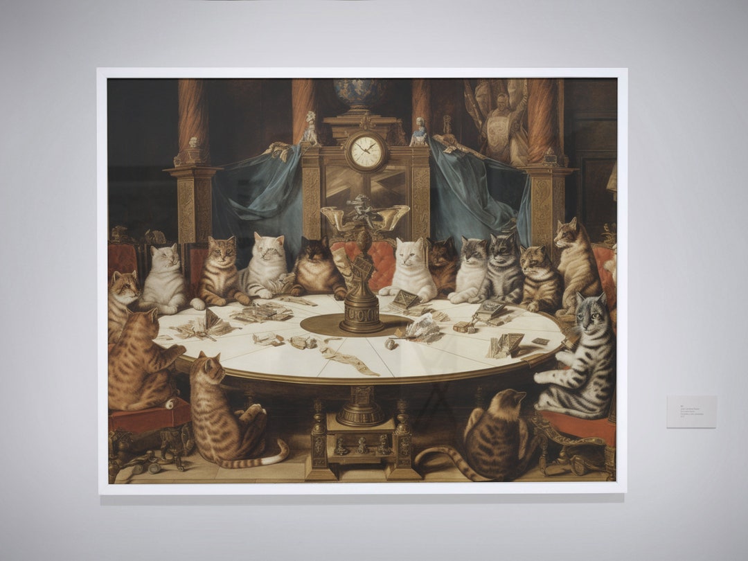 Noble Cats of the Round Table | Hi-res 300dpi | Digital Prints - Etsy