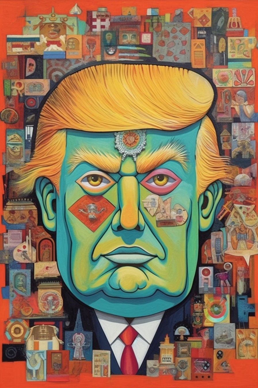 Donald Trump Abstract Art (set of 5 Prints) | Hi-res 300dpi | 5 Options ...