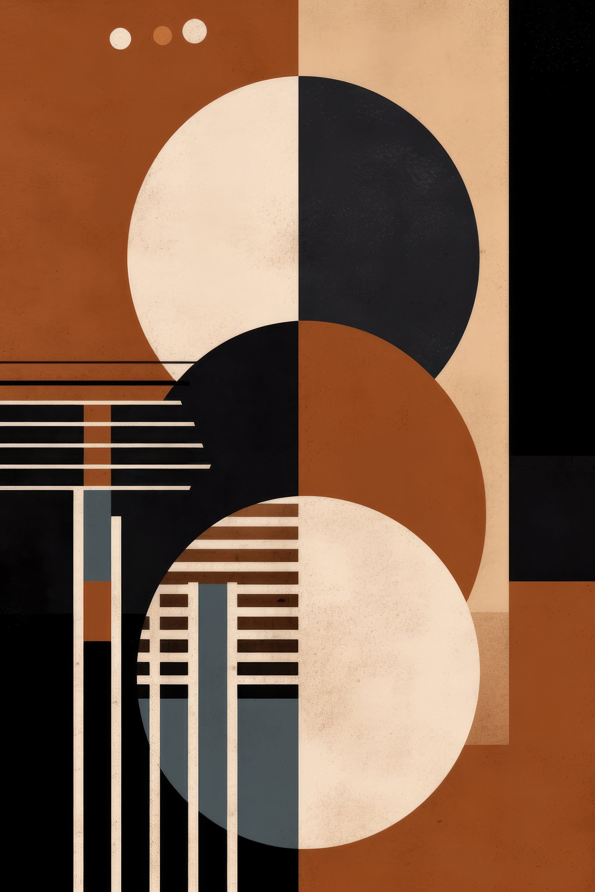 Boho Style Geometric Earth Art Prints, Neutral Modern Wall Art Decor ...