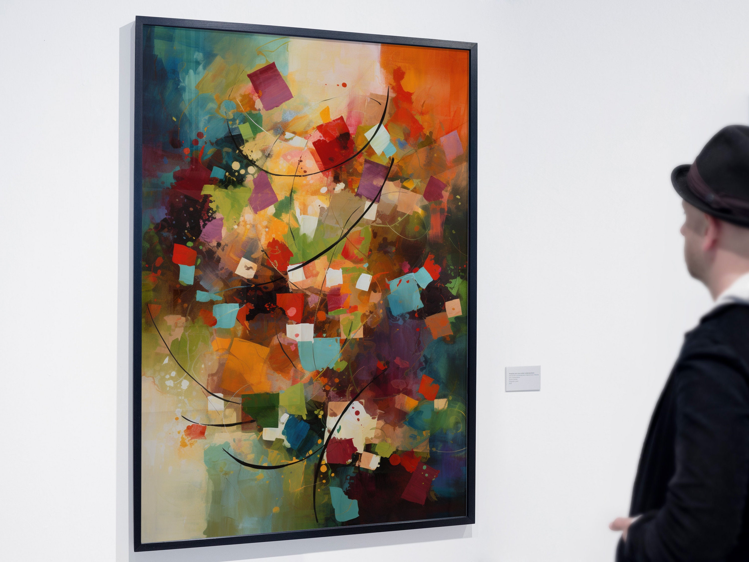 Abstract Painted Colors Wall Art Decor (set of 4 Prints) | Hi-res ...