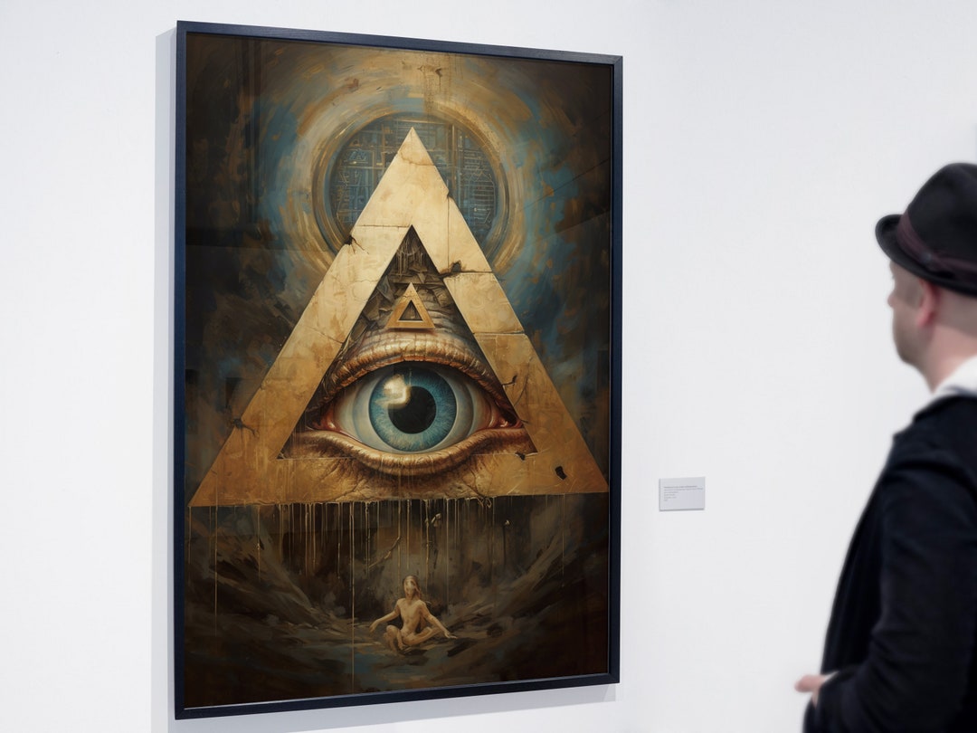 All Seeing Eye | Eye of Providence | Abstract Wall Art Decor (set of 3 ...