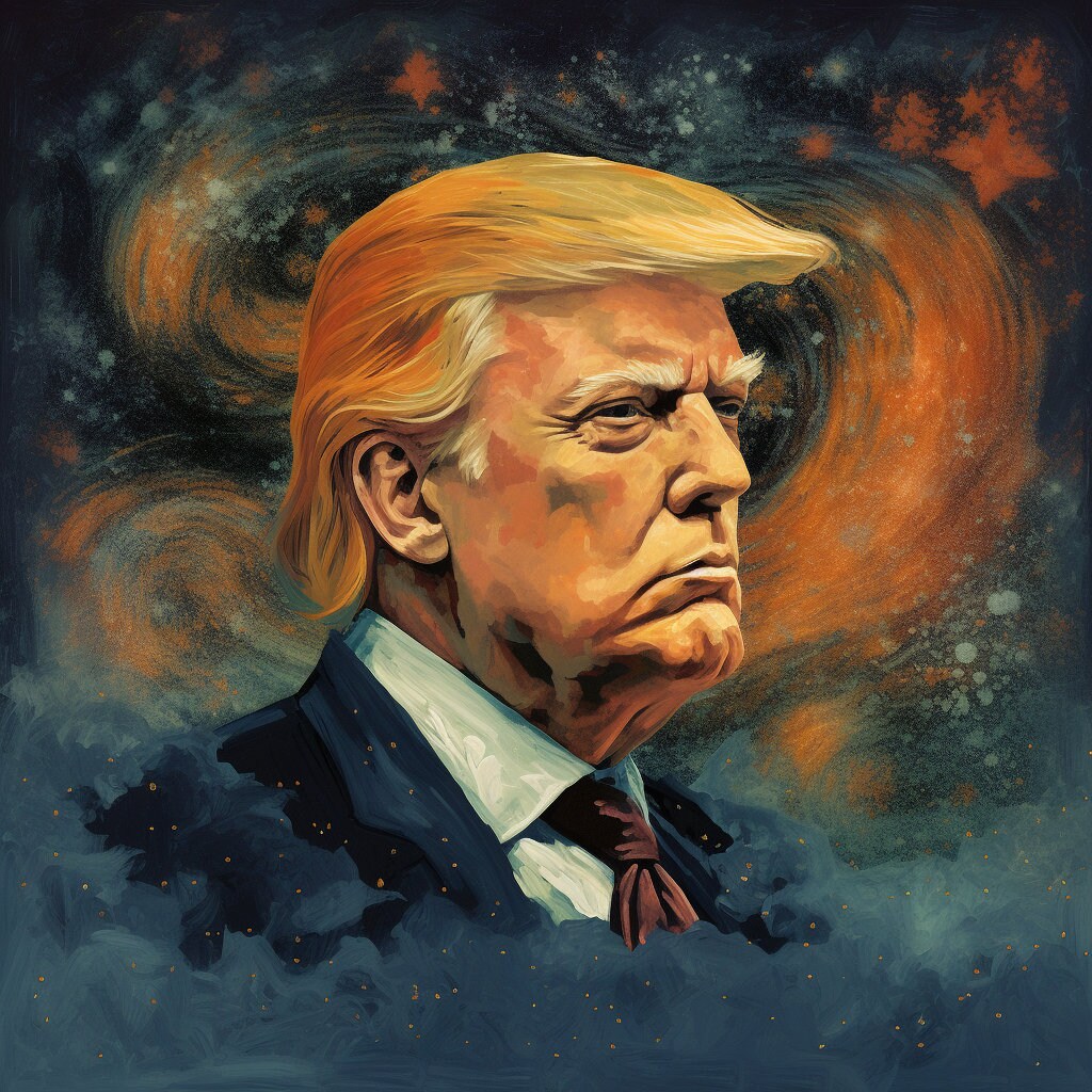 Donald Trump Van Gogh Style Wall Art Decor (set of 3 Prints) | Hi-res ...