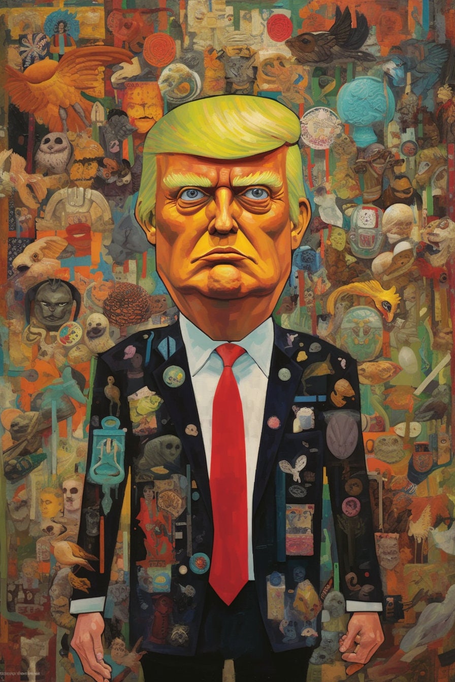 Donald Trump Abstract Art (set of 5 Prints) | Hi-res 300dpi | 5 Options ...