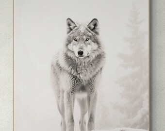 Snow Buffalo Printable Art Download Printable Wall Decor Printable Wall Art Mountain Landscape ...