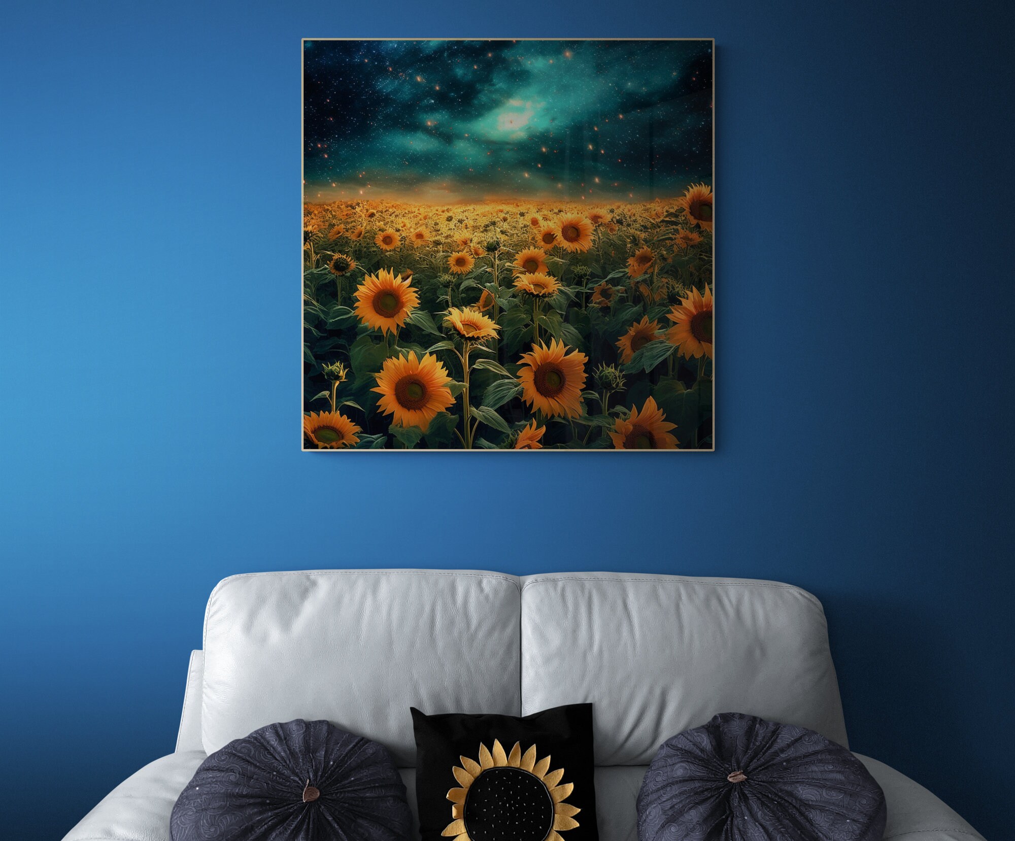 Sunflowers at Night Printable Art Download Printable Wall Decor ...