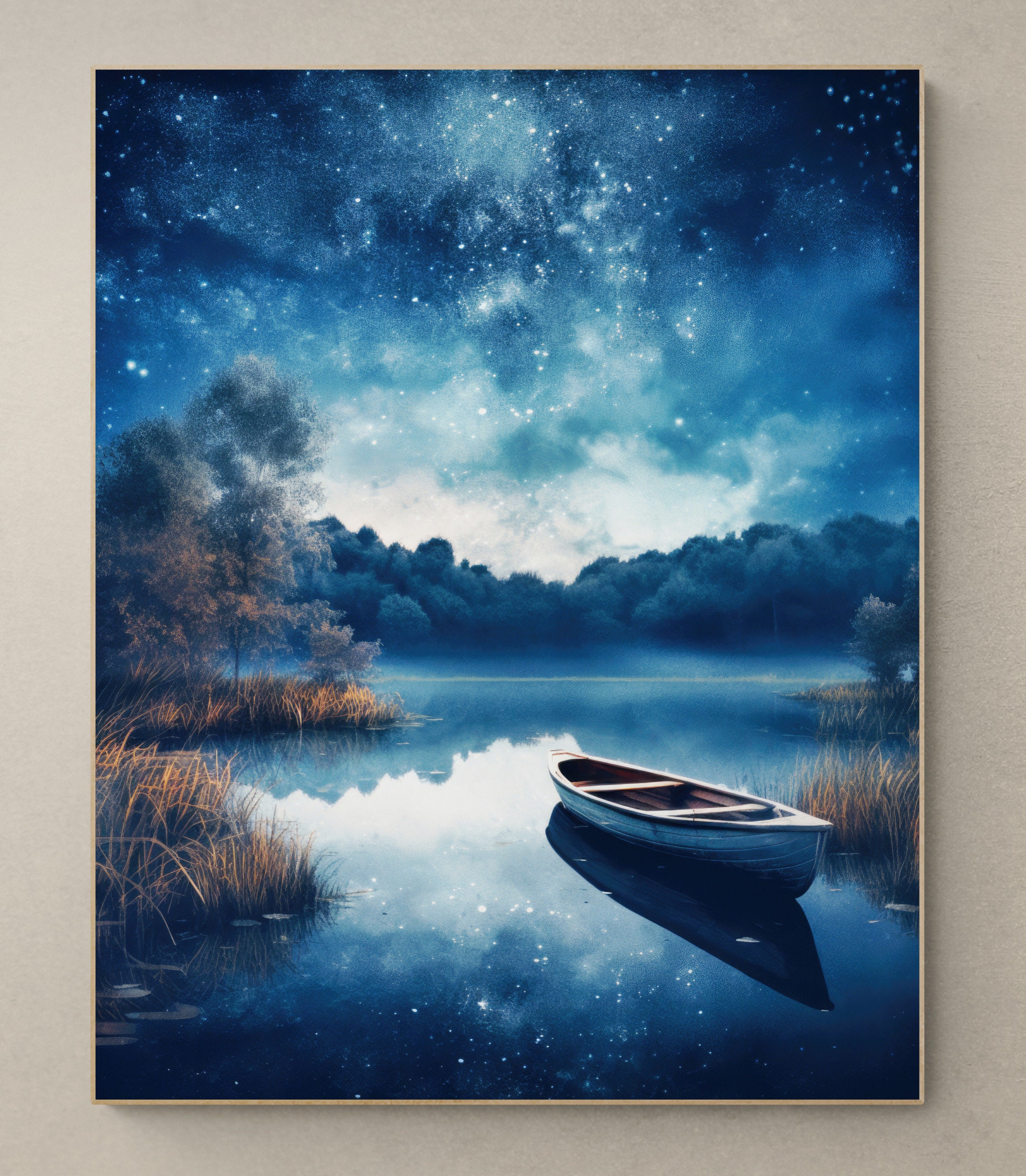 Night Sky Landscape Printable Art Download Printable Wall - Etsy