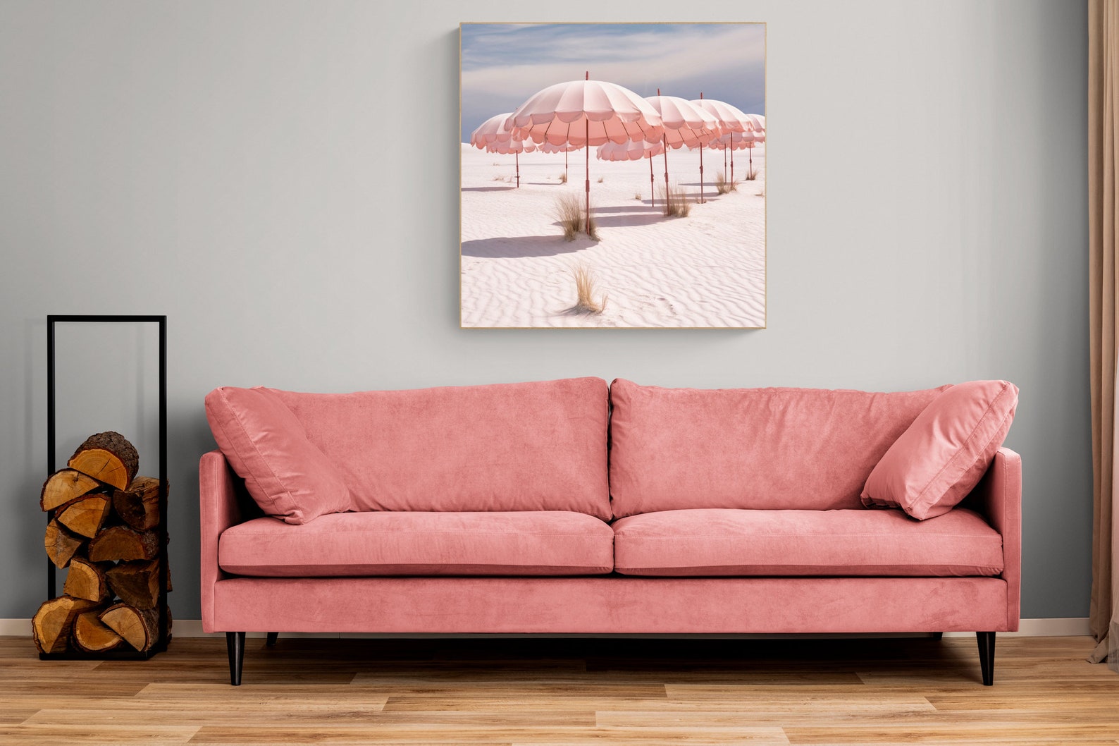 Pink Beach Umbrellas Printable Art Download Printable Wall Decor ...