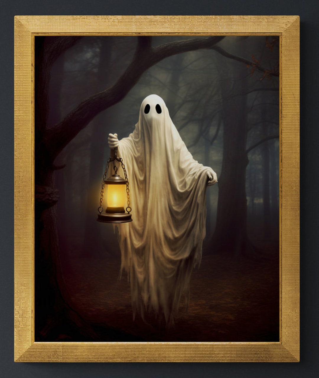 Ghost With Lantern Printable Wall Decor Printable Wall Art - Etsy