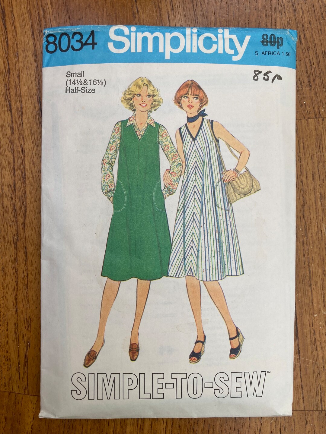 Original Vintage Sewing Pattern Simplicity 8034 From 1977 - Etsy