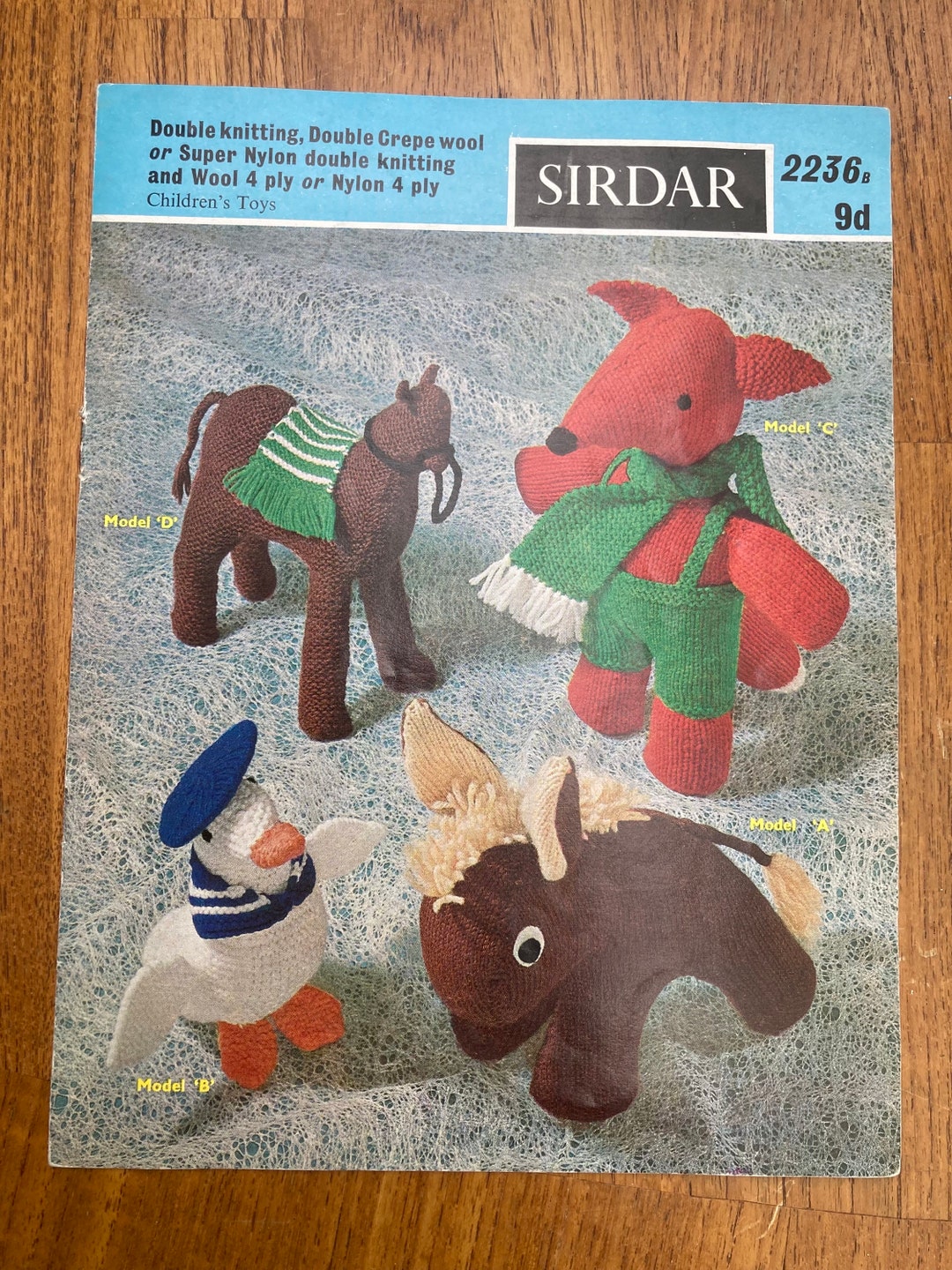 Original Vintage Paper Knitting Pattern 1960s Sirdar 2236B Childrens ...