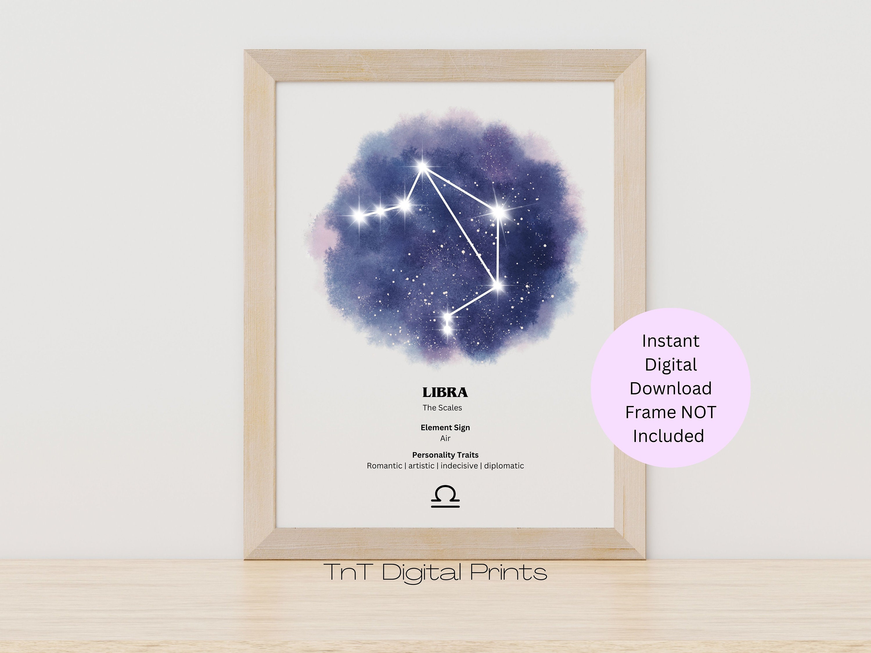 Libra Constellation Print Zodiac Sign Star Celestial - Etsy