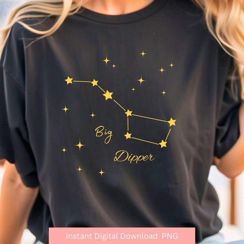 Constellation Big Dipper PNG Sublimation Design, Ursa Major Galaxy ...