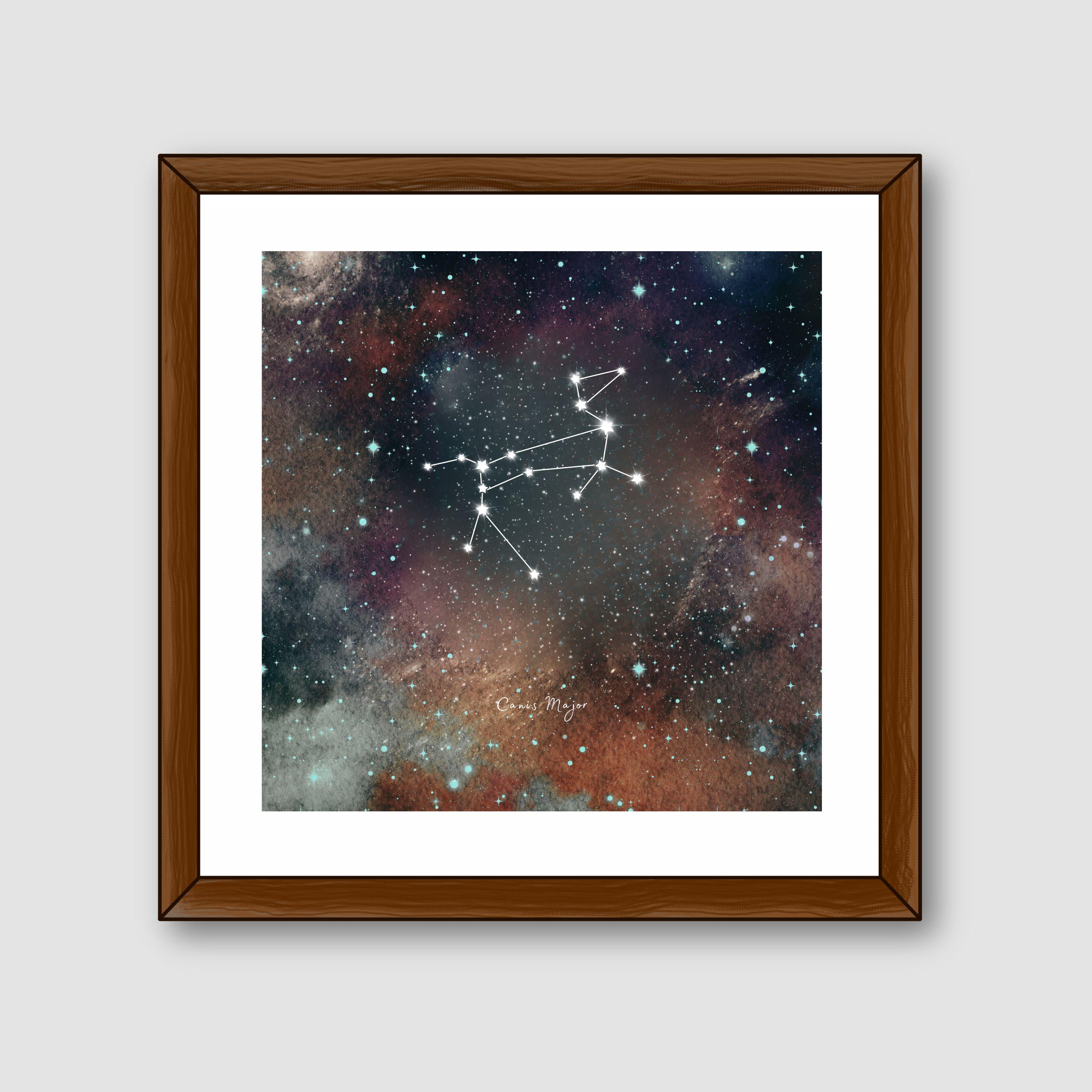 Canis Major Constellation Printable Digital Download, Sirius Dog Star ...