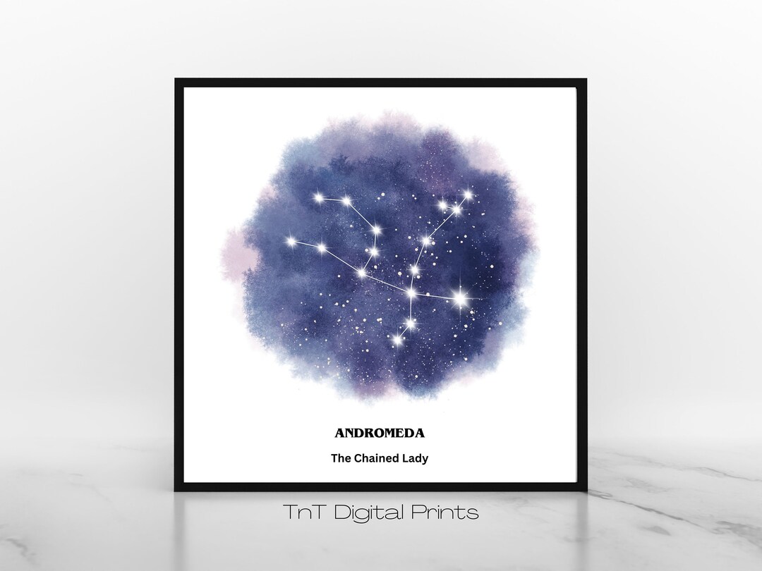 Andromeda Constellation Print Home Deocr Wall Art, Astronomy Gift ...
