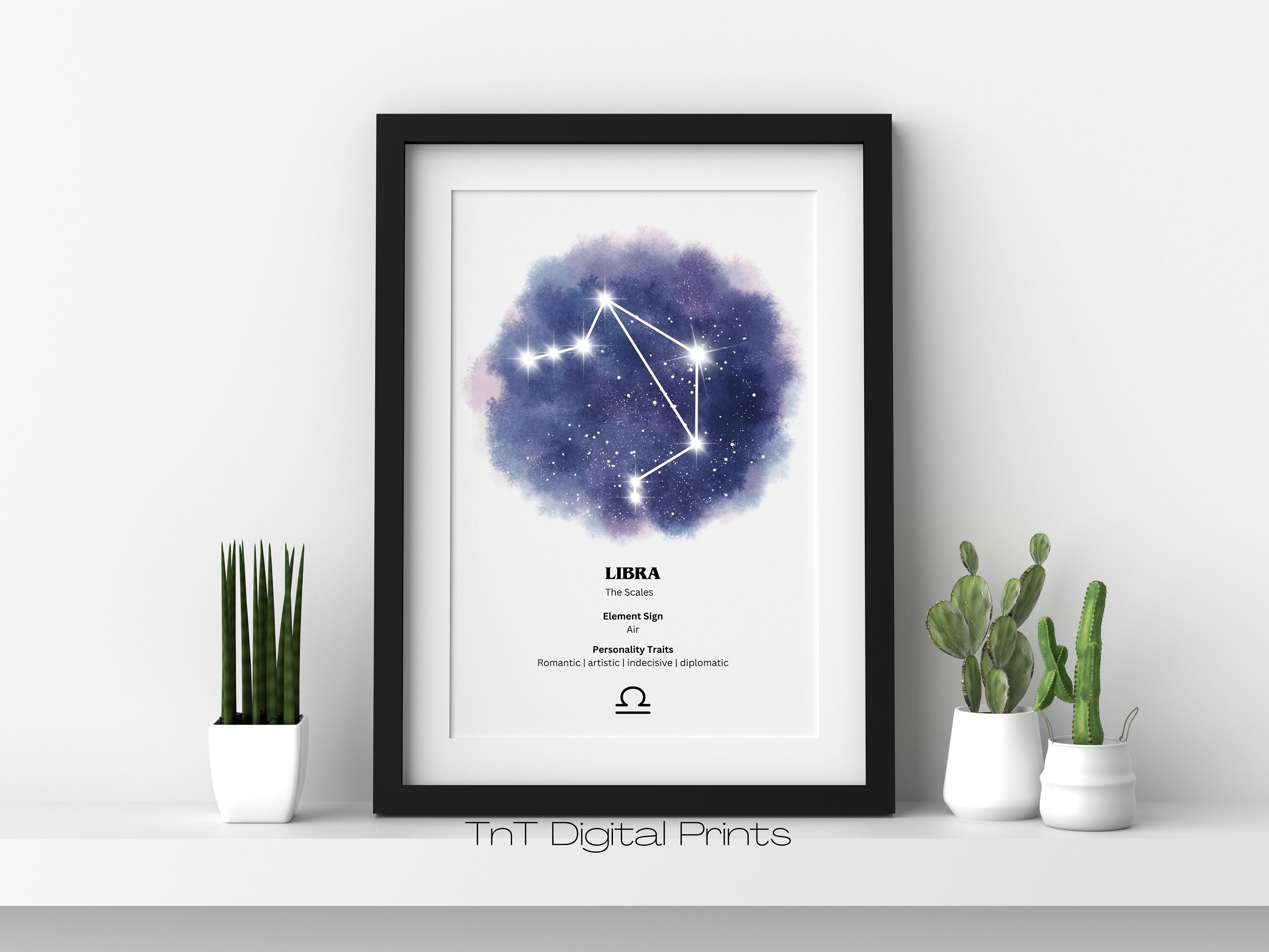 Libra Constellation Print Zodiac Sign Star Celestial - Etsy