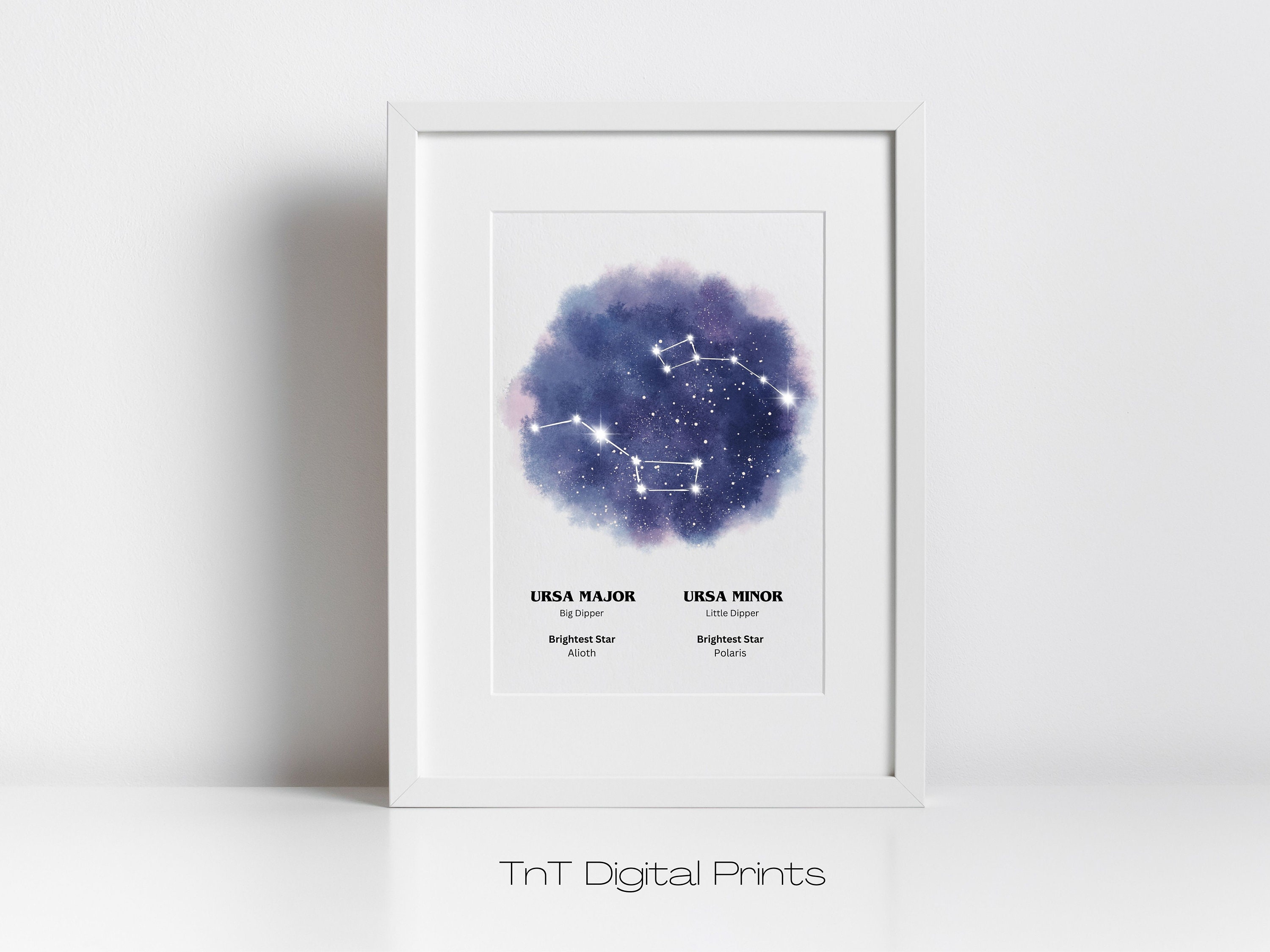 Big Dipper Little Dipper Constellation Print Ursa Major Ursa Minor ...