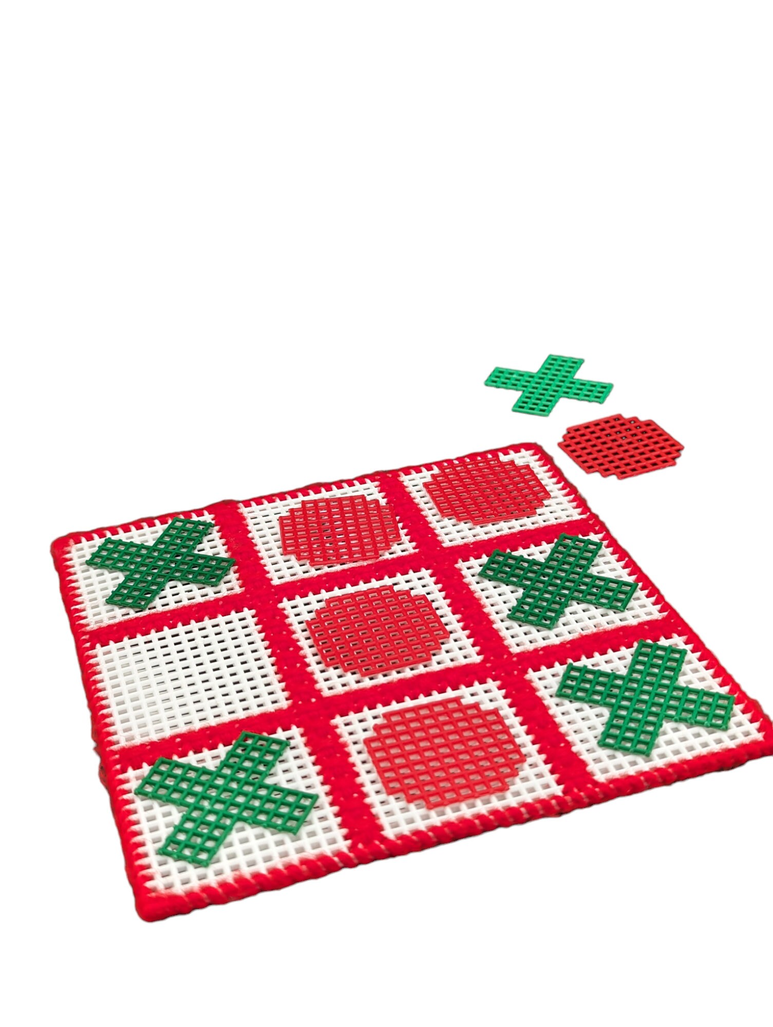 Vintage Games, Tic Tac Toe, Plastic Canvas Needlepoint Tic Tac Toe ...