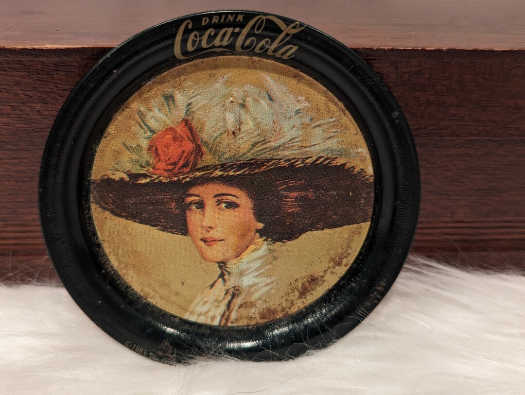 Vintage Coca Cola Memorabilia, Coca Cola Coaster, Coca Cola Tin Coaster ...