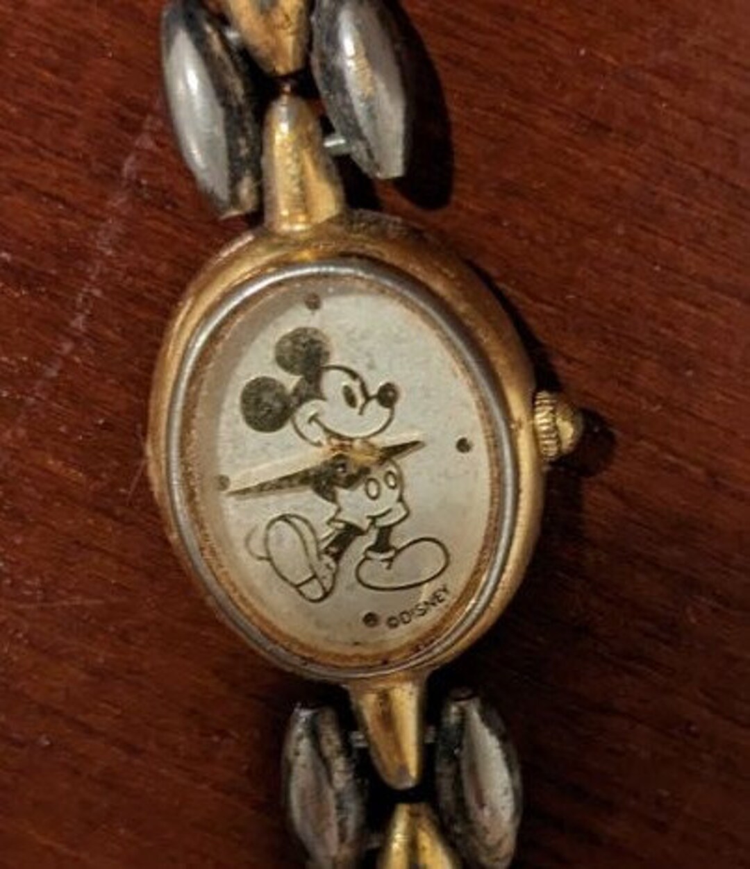 Disney Mickey Mouse Ladies Watch With Silver and Gold Band - Etsy