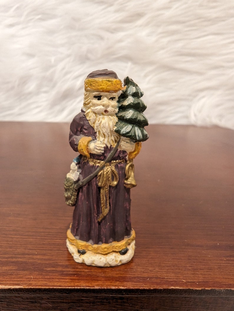 Vintage Novelino Antique Pewter Miniature Santas Figurines - Set of 2 ...