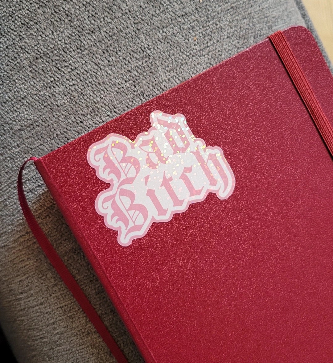Bad Bitch Goth Sticker 90s Pink Gothic Glitter Holographic - Etsy