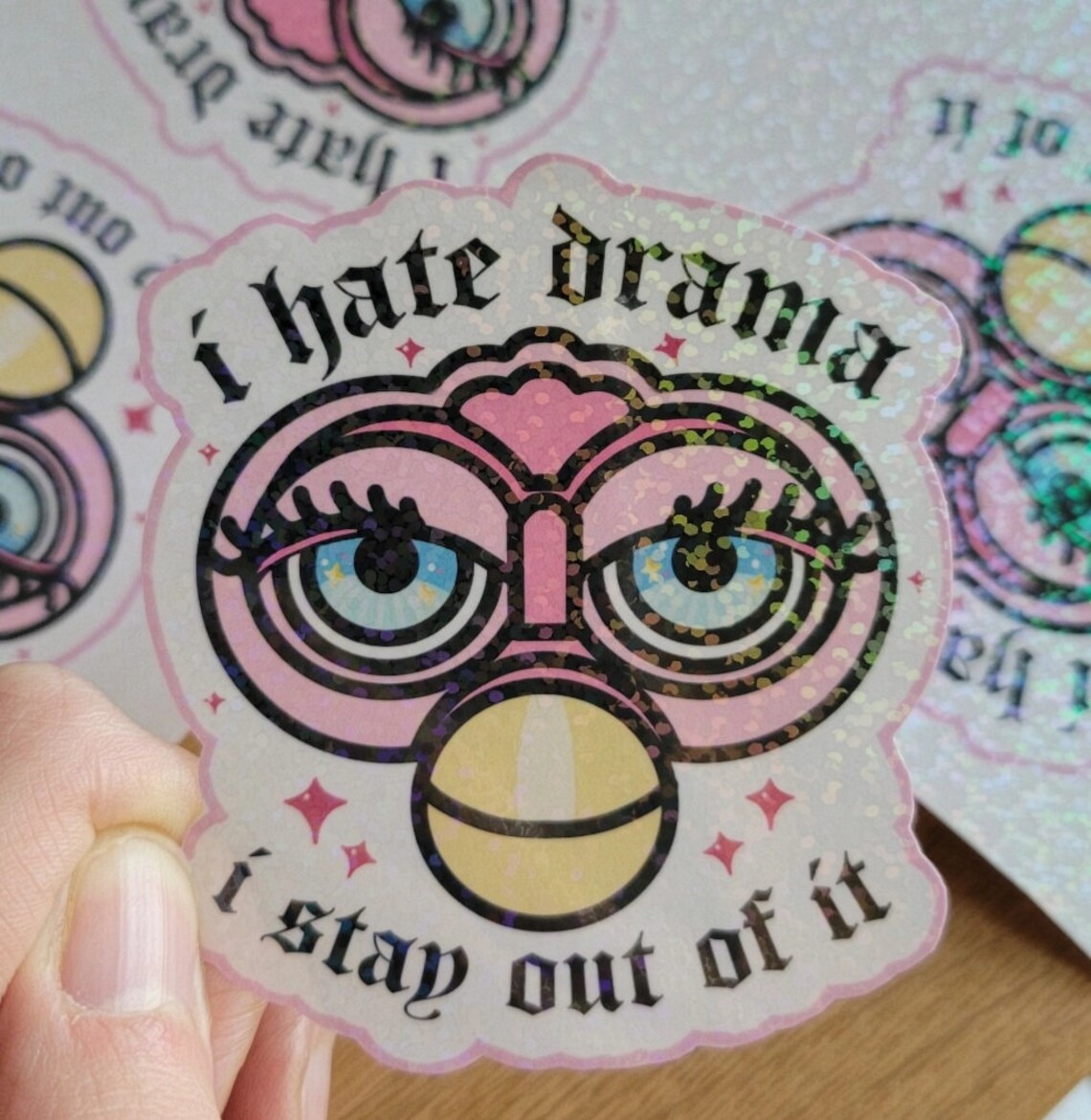 Furby Drama Sticker | Funny 90s Sticker for Furby Lovers | Gothic Pink ...