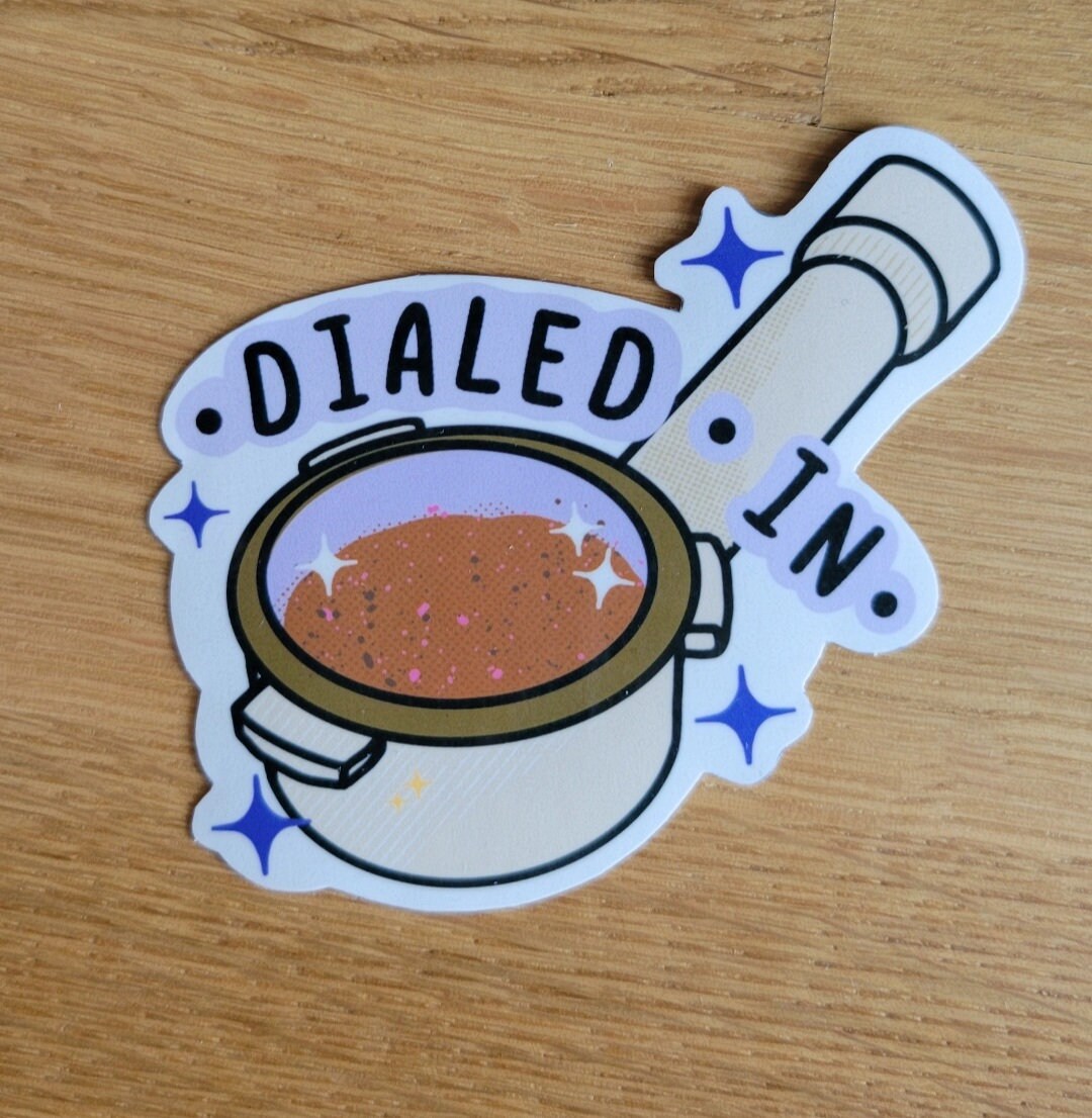 Espresso Sticker | Cute Coffee Portafilter | Fun Sticker for Water ...