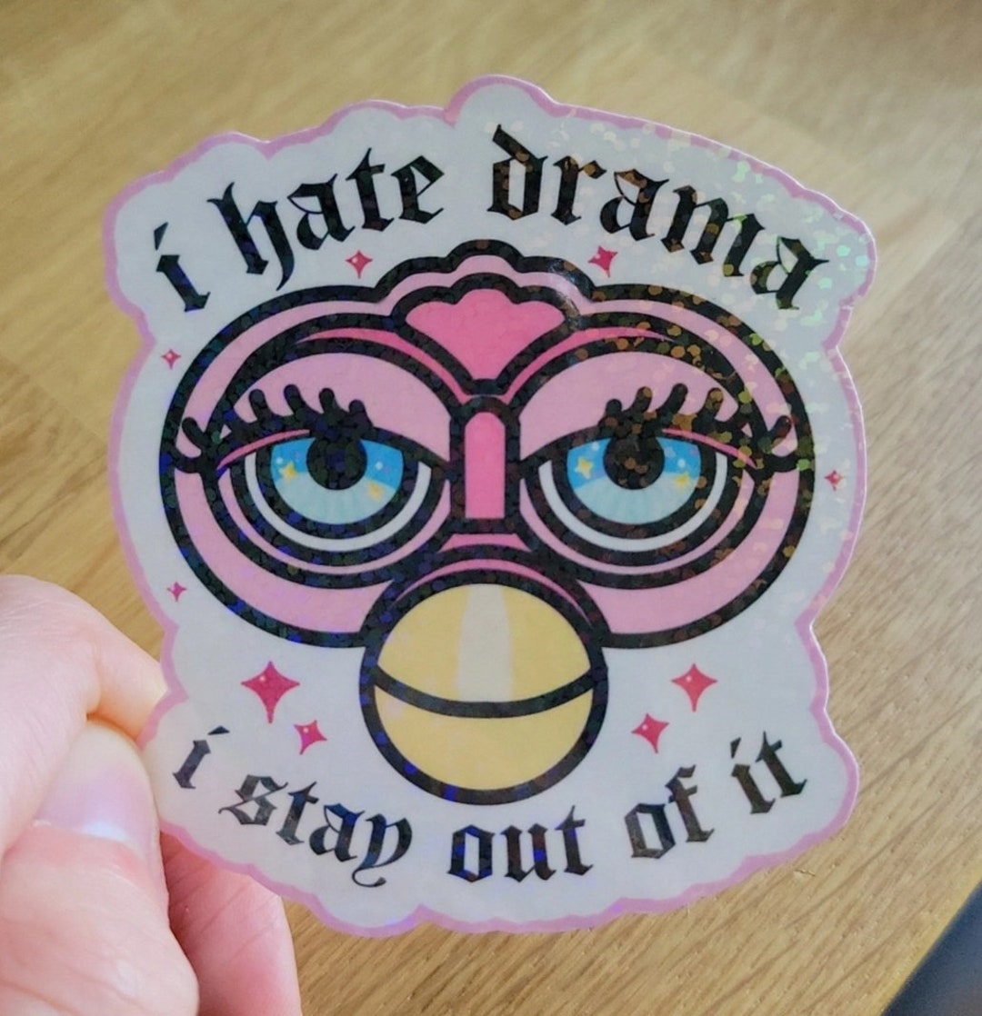 Furby Drama Sticker | Funny 90s Sticker for Furby Lovers | Gothic Pink ...