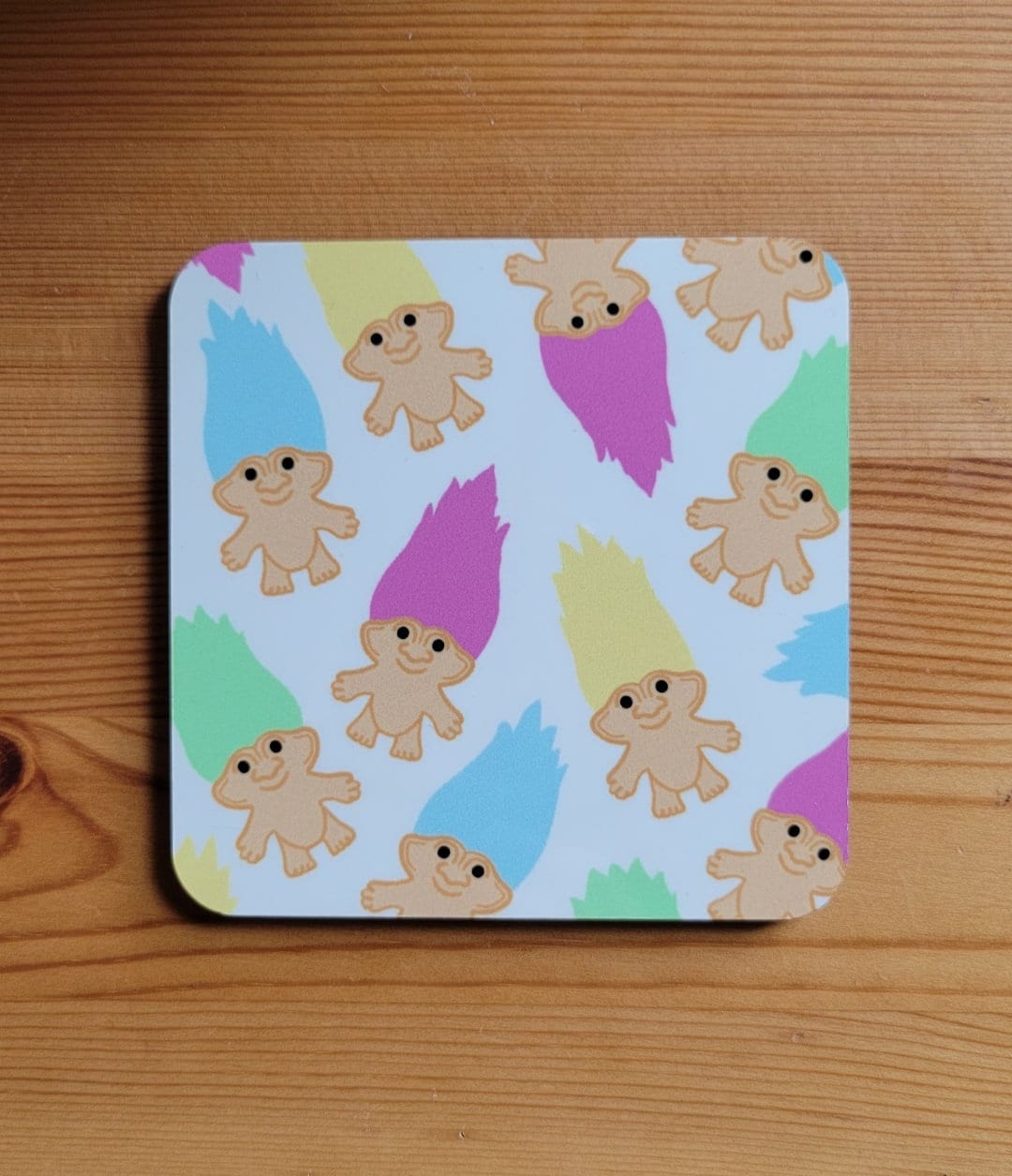 Troll Doll Coaster Coffee Coaster 90s Gift for Troll - Etsy