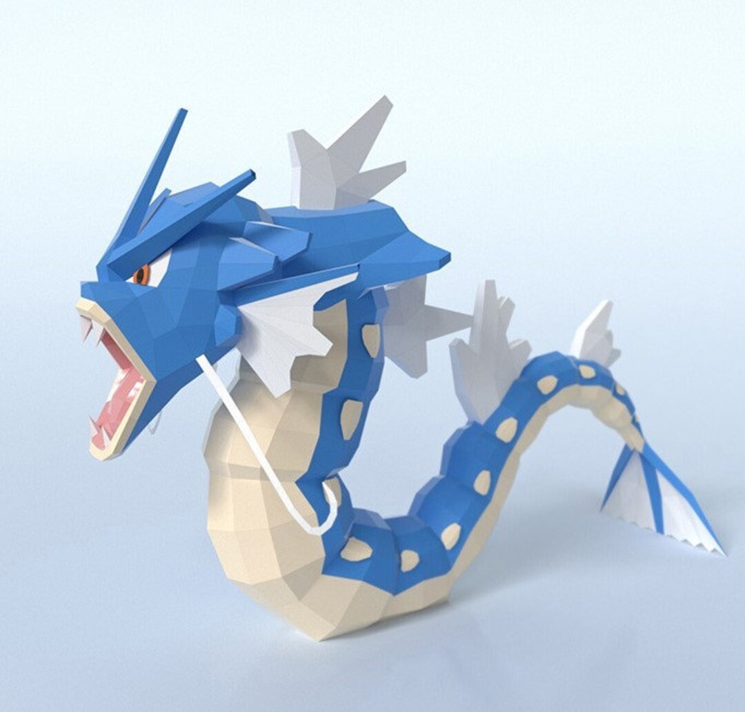 Pokemon Gyarados / 3D Gyarados / Paper Gyarados / 3D Origami - Etsy