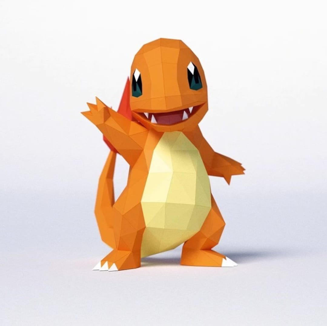 Pokemon Origami / Charmander Model / Handmade Origami / - Etsy
