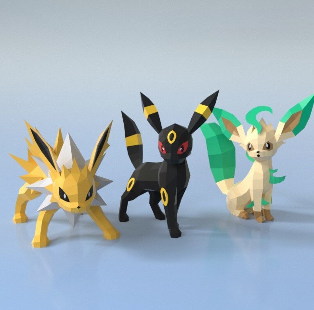 Jolteon Pokemon / 3D Jolteon / Pokemon Model / Jolteon Origami - Etsy