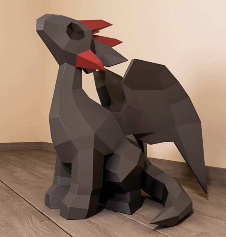 Baby Dragon Papercraft / Dragon Papercraft / Handmade - Etsy