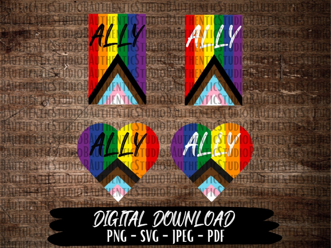 Pride Ally Flag Digital Download LGBTQ Rainbow Flag LGBTQ - Etsy