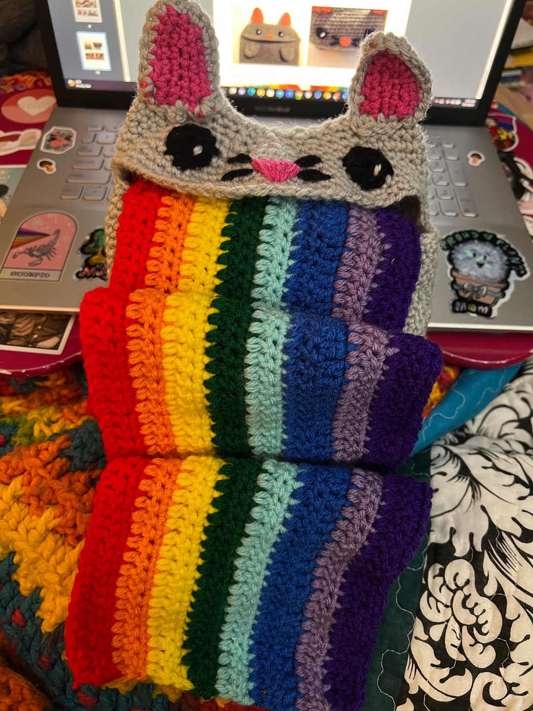 Rainbow Barf Scarf - Etsy